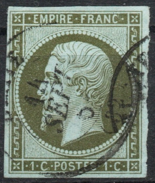 FRANCE 1860 NAPOLÉON 1c. olive Yvert N°11 oblitération cachet à date type 15 EUR 6,00 - PicClick FR