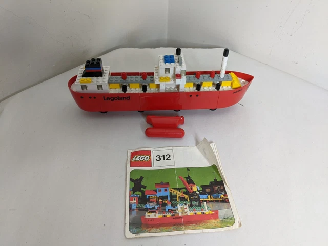 LEGO 312 TANKER Ship Boat 312-3 Complete with Instructions Vintage Lego ...