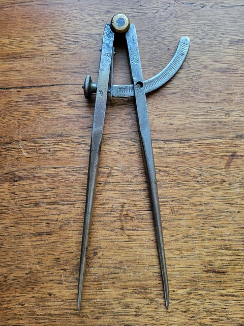 VINTAGE PEXTO NO.8 Machinist Drafting Compass Divider Peck Stow ...