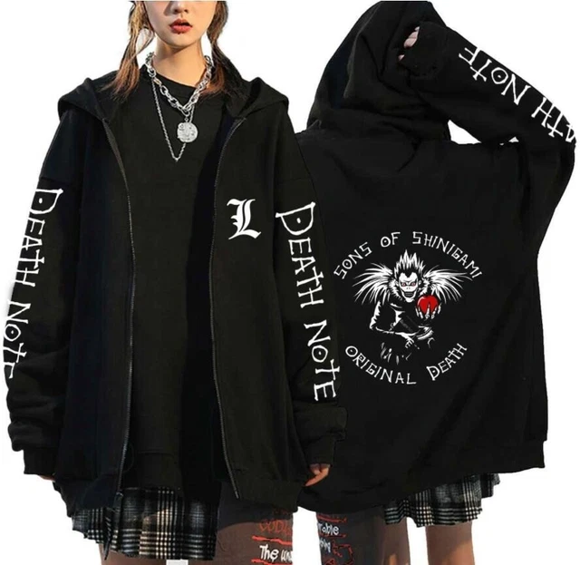 DEATH NOTE MISA Amane L Ryuk Light Yagami Unisex Hoodies Zipper Lite ...