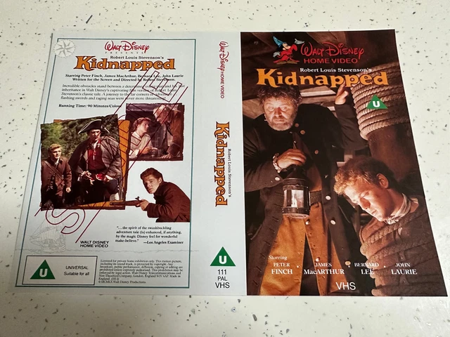 KIDNAPPED - Sample VHS Video Sleeve - UK Disney £3.99 - PicClick UK