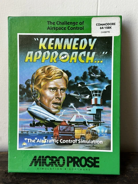 RARE COMMODORE 64/128K-- KENNEDY APPROACH (MICROPROSE) Boxed Game Big ...