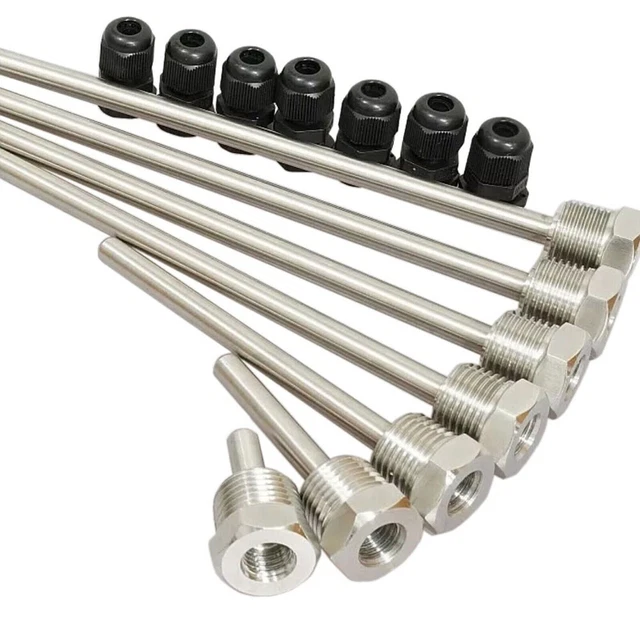 FOR TEMPERATURE SENSOR Immersion Sleeve Stainless Steel G 12 Thread ...