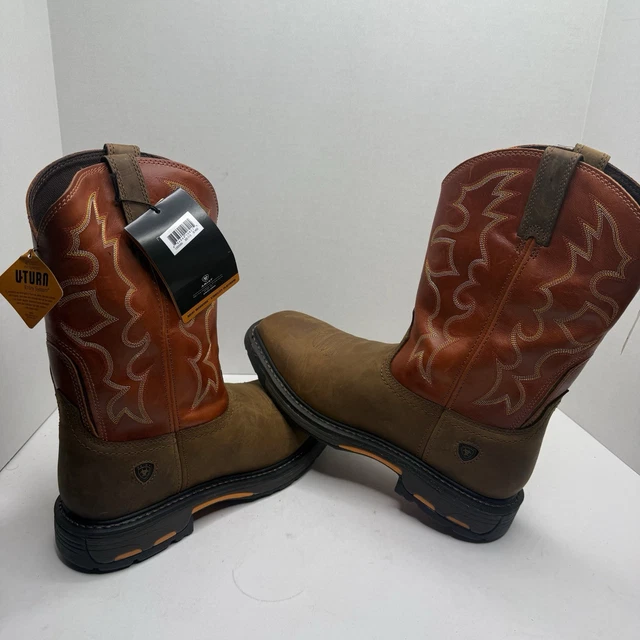 ARIAT WORKHOG 10005888 Wide Square Toe Work Boots 11.5 EE Wide NEW £136 ...