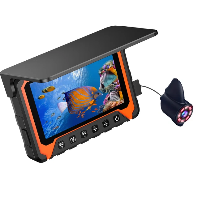 5'' WINTER FISHING Camera+8GB DVR Recording,Small Fish Finder Camera 6h ...