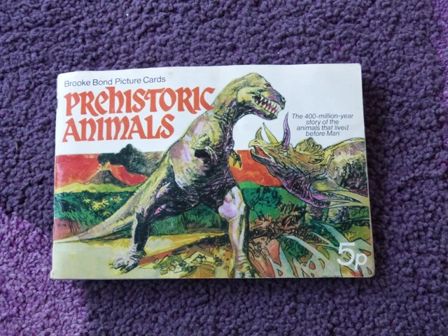 BROOKE BOND PICTURE Cards Prehistoric Animals in Album Complete Set £1. ...