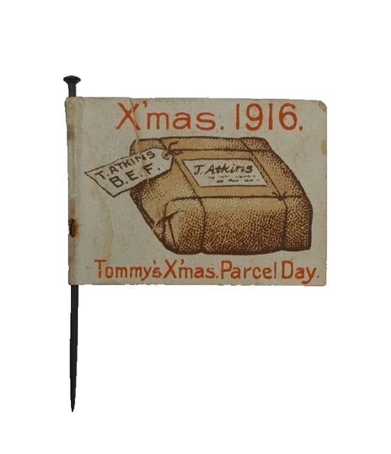WW1 FLAG DAY 1916 Tommy's Xmas Parcel Day Stick Pin Badge £49.95 ...