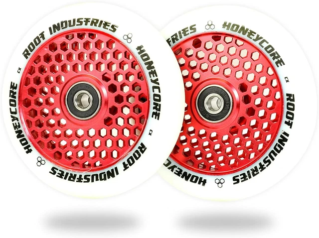 2 X ROOT Industries Honeycore Stunt-Scooter Rouleau 110mm Rouge / PU Blanc EUR 76,13 - PicClick FR
