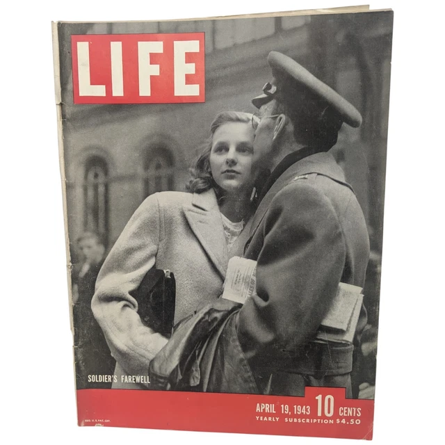 LIFE MAGAZINE APRIL 19 1943 WWII Soldier Farewell Esther Williams ...