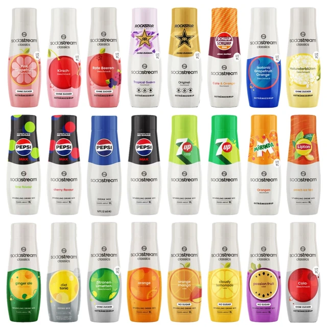 SODASTREAM SYRUPS PEPSI-7UP-ALE-TONIС-ORANGE-MANGO-CHERRY-COLA-MIRINDA ...