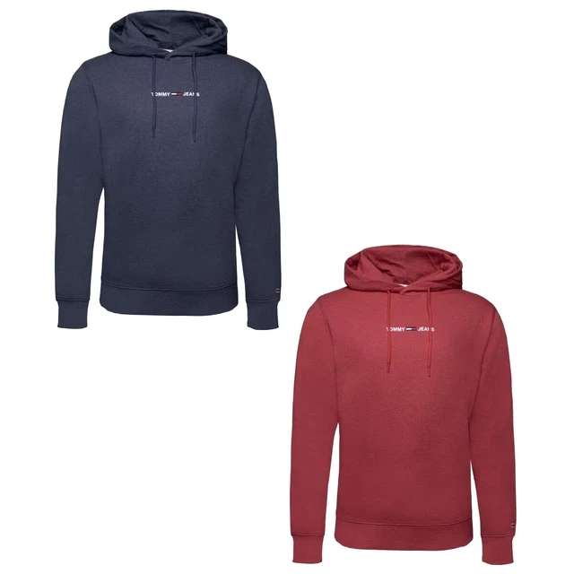 TOMMY HILFIGER TOMMY Jeans Droit Logo Homme Pull Hoodie Sweat à Capuche ...
