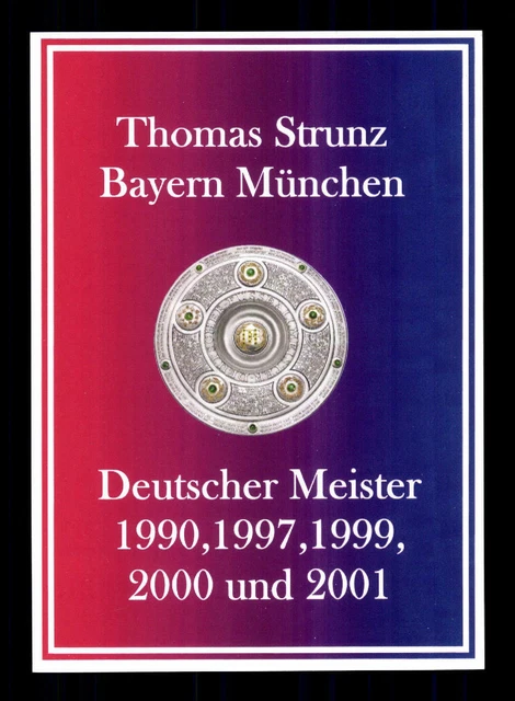 THOMAS STRUNZ AUTOGRAMMKARTE Bayern München Deutscher Meister EUR 2,49 ...
