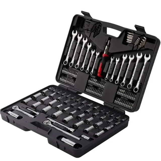 JUEGO LLAVES MECÁNICAS Caja Herramientas Mecánico SAE Métricas 1/2 3/8 ...