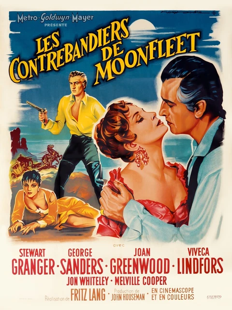 LES CONTREBANDIERS DE MOONFLEET, Repro affiche CINEMA VINTAGE (60X80 ...