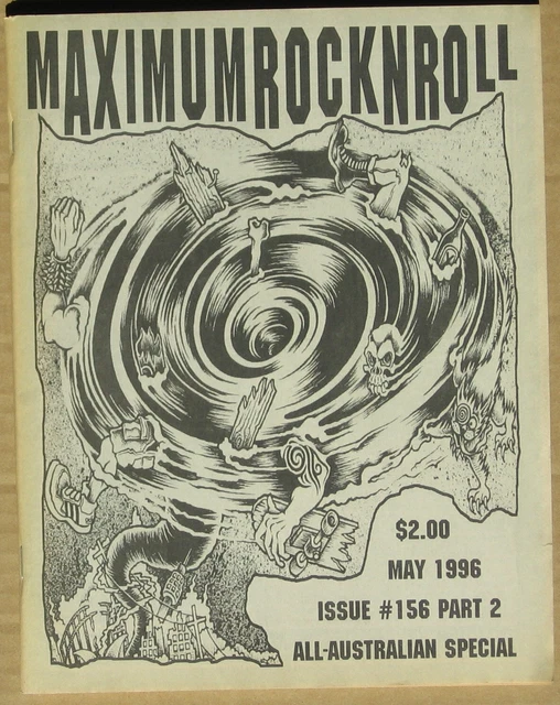 MRR MAXIMUM ROCKNROLL vintage punk rock magazine May 1996 #156 pt 2 ...