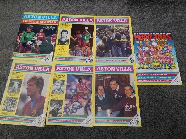 ASTON VILLA PROGRAMMES 1983/84 Incl UEFA Cup Moscow £2.00 - PicClick UK