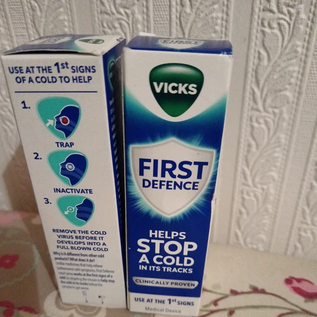 2X VICKS FIRST Defence Nasal Spray 15ml Each brand new bundle £5.42 ...