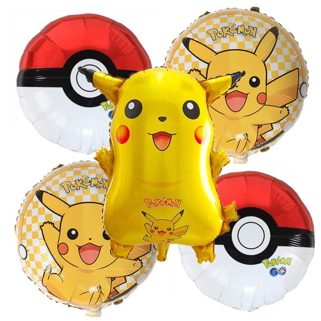 PIKACHU BALLOONS POKEMON Balloons Pokeball Balloons Happy Birthday Foil ...