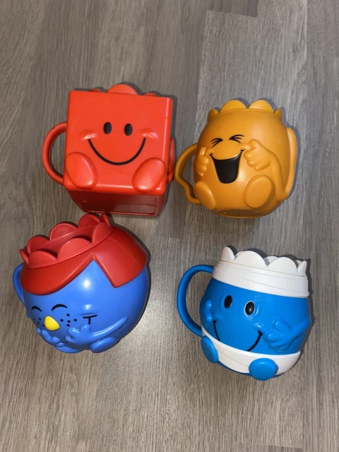 MCDONALDS MR MEN/LITTLE Miss Cups bundle of 4 tickle bump Strong ...