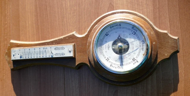 VINTAGE SHORTLAND BOWEN Instruments SB Wood Wall Mounted Barometer *Not ...