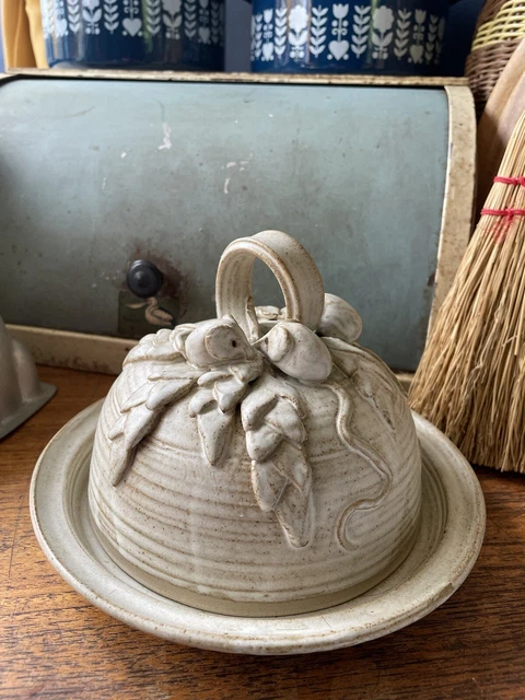 1970S RETRO VINTAGE Mouse Stoneware Studio Pottery Cheese Dish Covered ...