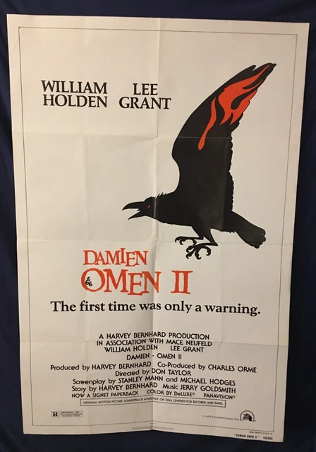 & DAMIEN OMEN II " 1978 Film Poster Originale Starrying William Holden ...
