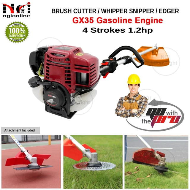 4-IN-1 GX35 4 STROKES BRUSH CUTTER WHIPPER SNIPPER EDGE TRIMMER ...