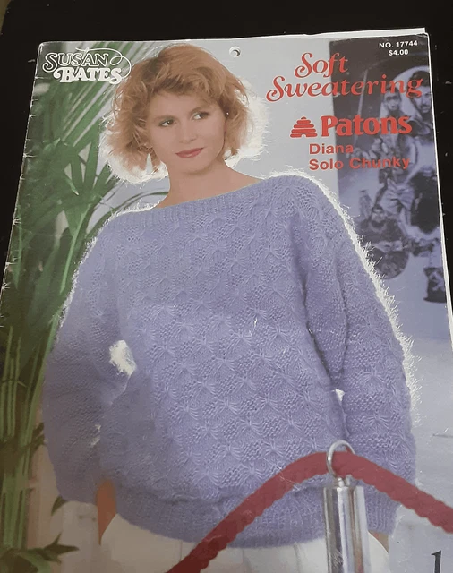 VINTAGE SUSAN BATES Soft Sweatering Patons knitting patterns #17744 ...