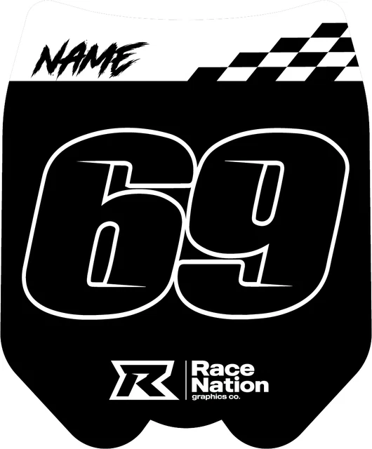 TALARIA STING FRONT Number plate board Custom Sticker Graphic Thick ...