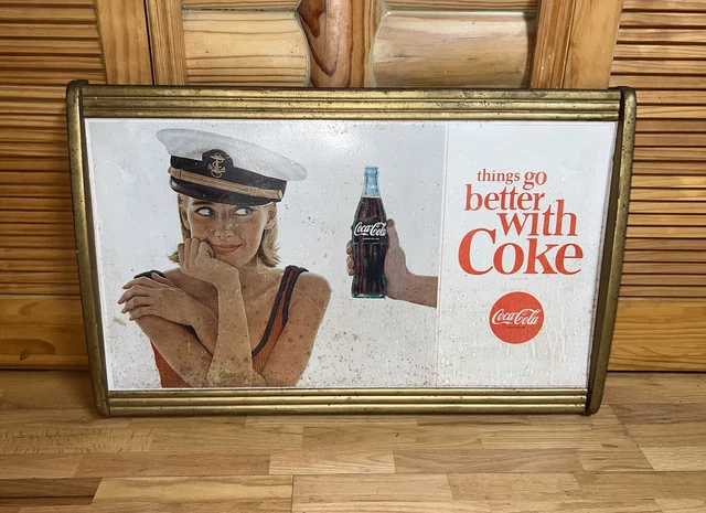 COCA COLA SIGN Kay Frame Military Navy Girl Cardboard Poster Litho ...