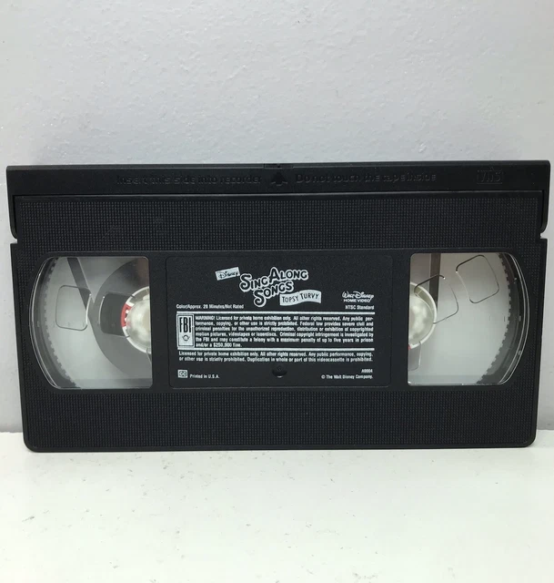 DISNEY SING ALONG Songs Hunchback of Notre Dame Topsy Turvy VHS Video ...