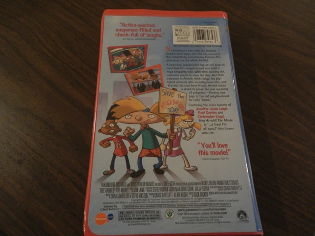 HEY ARNOLD THE Movie Nickelodeon Red Clamshell Cartoon Vhs Kids Rare ...