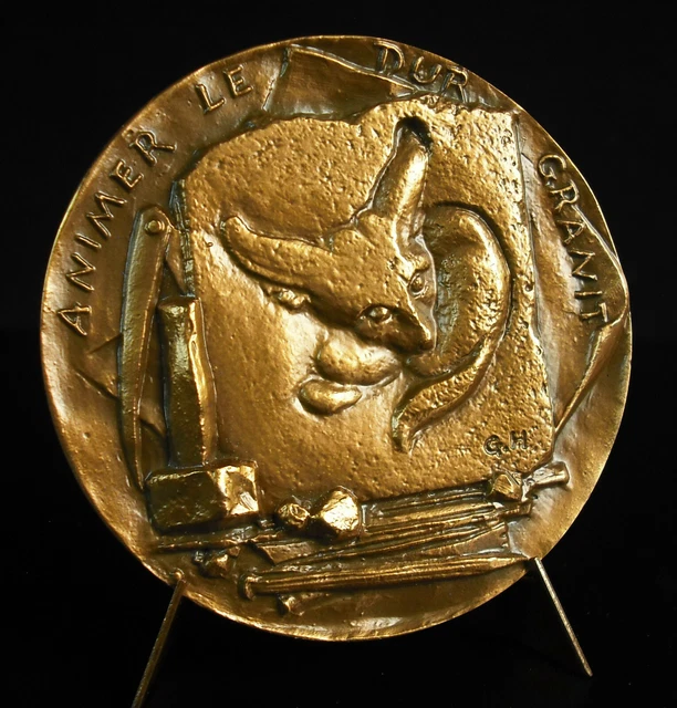 MÉDAILLE LE FENNEC Georges Hilbert sc R Corbin sculpteur animalier ...