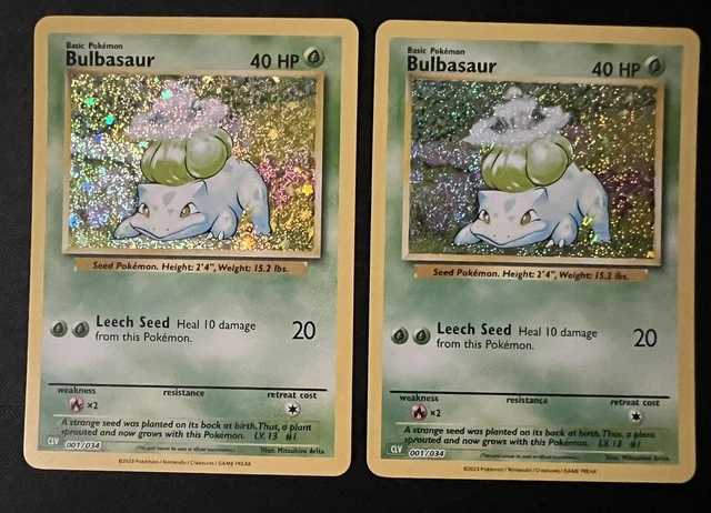 BULBASAUR 001/034 CLV Pokémon TCG Classic Collection ENG x 2 Bundle EUR ...