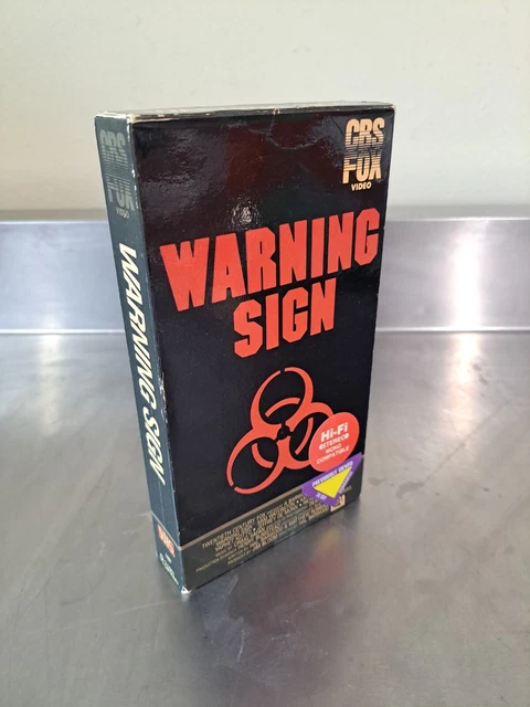 RARE WARNING SIGN VHS 1985 Cult Horror Sci Fi Movie Tape CBS Fox Video ...