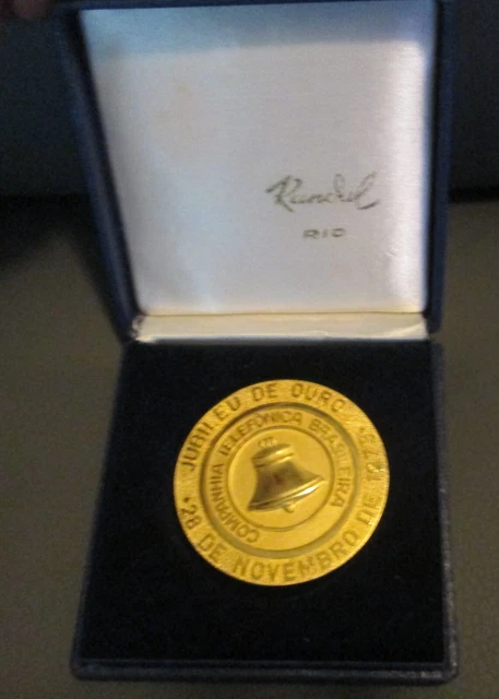 COMMEMORATIVE MEDAL 50 Years of the Brazilian Telephone Company 1973 ...
