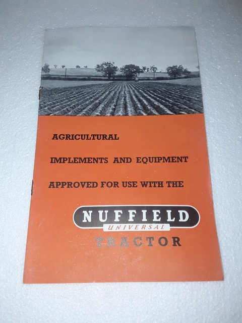 VINTAGE MACHINES AGRICOLES brochure brochure TRACTEUR NUFFIELD UNIVERSEL EUR 23,15 - PicClick FR