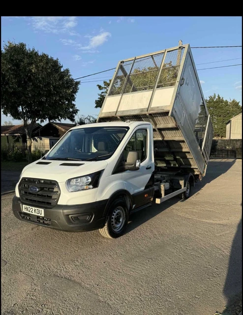FORD TRANSIT SINGLE Cab RARE LWB 2022 CAGED TIPPER ULEZ L3 75K MILES £ ...