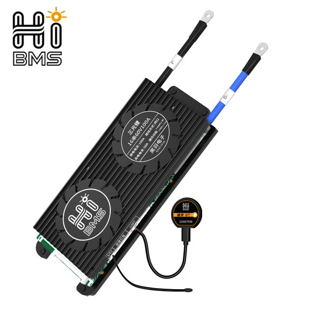 16S 60V 100A Li-ion Smart BMS Common Port with Balance +Bluetooth ...