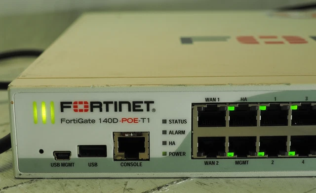 FORTINET FG-140D-POE-T1 FORTIGATE 36-Port SSL poe Firewall P14095-02-10 ...