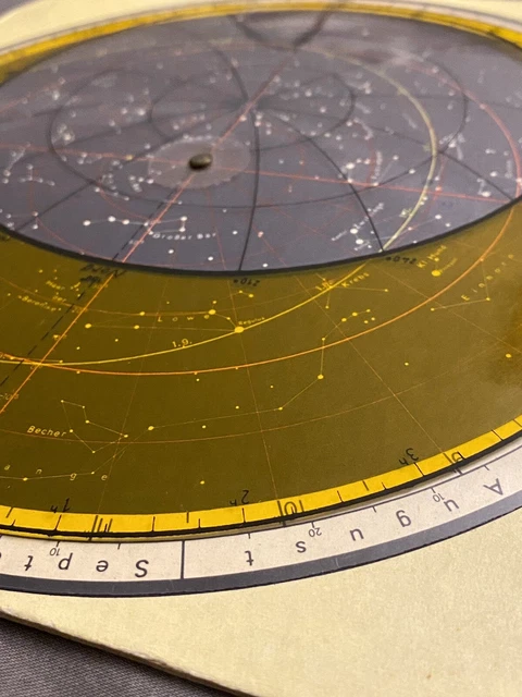 ORIGINAL GDR ROTATING star map sky map star map school astronomy old £ ...