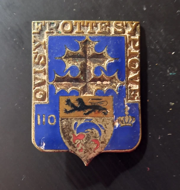 INSIGNE MILITAIRE 110E Régiment D'infanterie "Qui S'y Frotte S'y Pique ...