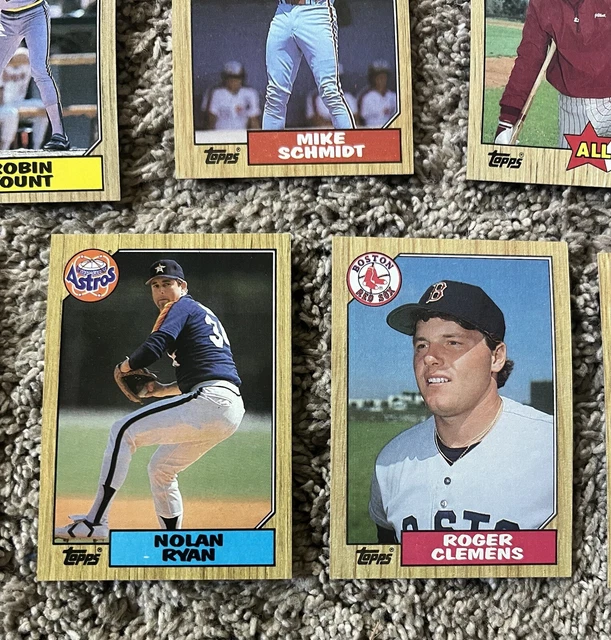 LOTTO BASEBALL 1987 Topps - Nolan Ryan, Clemens, Mattingly, HOFers ...