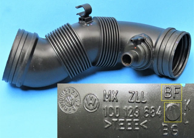 VW BEETLE 1.6 8V BFS Air Intake Pipe Hose 1C0129684BF £59.99 - PicClick UK