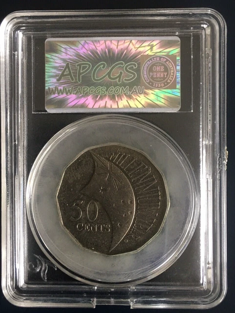 2000 AUSTRALIA 50C FIFTY CENT INCUSED MILLENNIUM FLAG COIN APCGS GRADE VF-35🇦🇺 $259.00 - PicClick AU