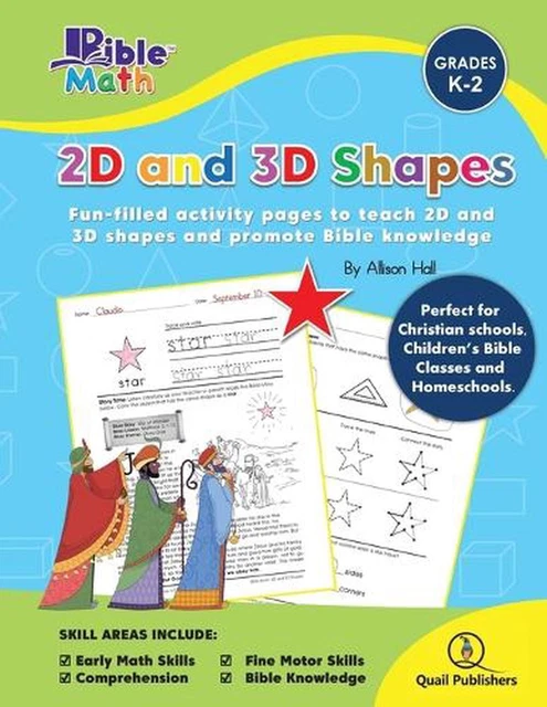 BIBLE MATH 2D and 3D Shapes by Allison Hall Paperback Book $30.70 ...