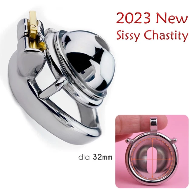 Sissy Male Chastity Cage Small Cages With Hole Ring Lock Belt Chastity