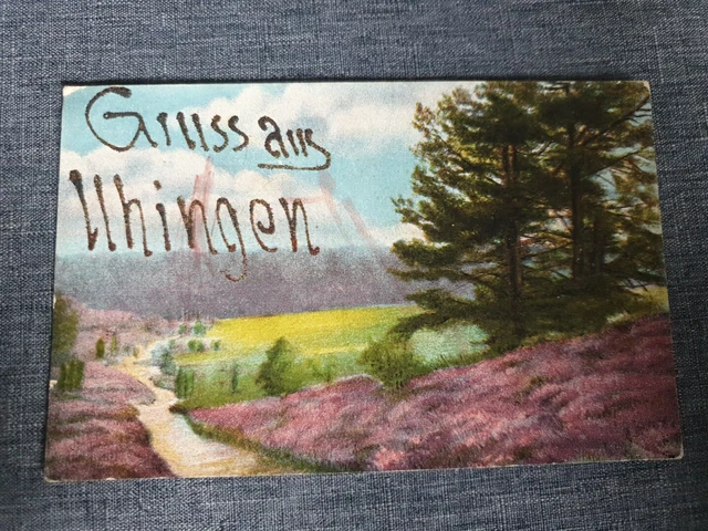 & GRUSS DI Uhingen " Vecchio Ak Cartolina 1920 Deutsches Ricca ...