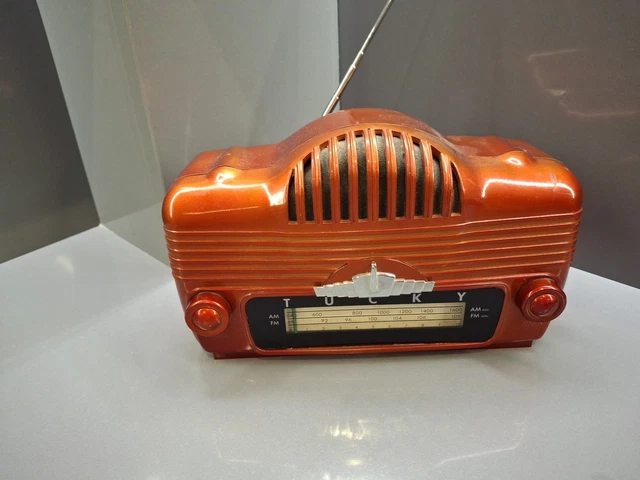 VINTAGE TUCKY RED Transistor AM/FM Radio Retro EUR 9,90 - PicClick IT