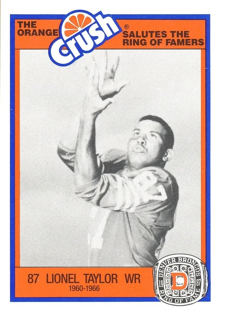 ORANGE-CRUSH LIONEL TAYLOR BRONCOS Nouveau Mexique Highlands EUR 2,22 ...